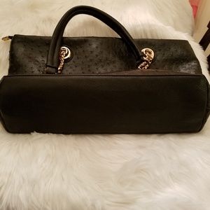 M.G. Collection | Bags | Mg Collection Faux Ostrich Black Shoulder Bag ...